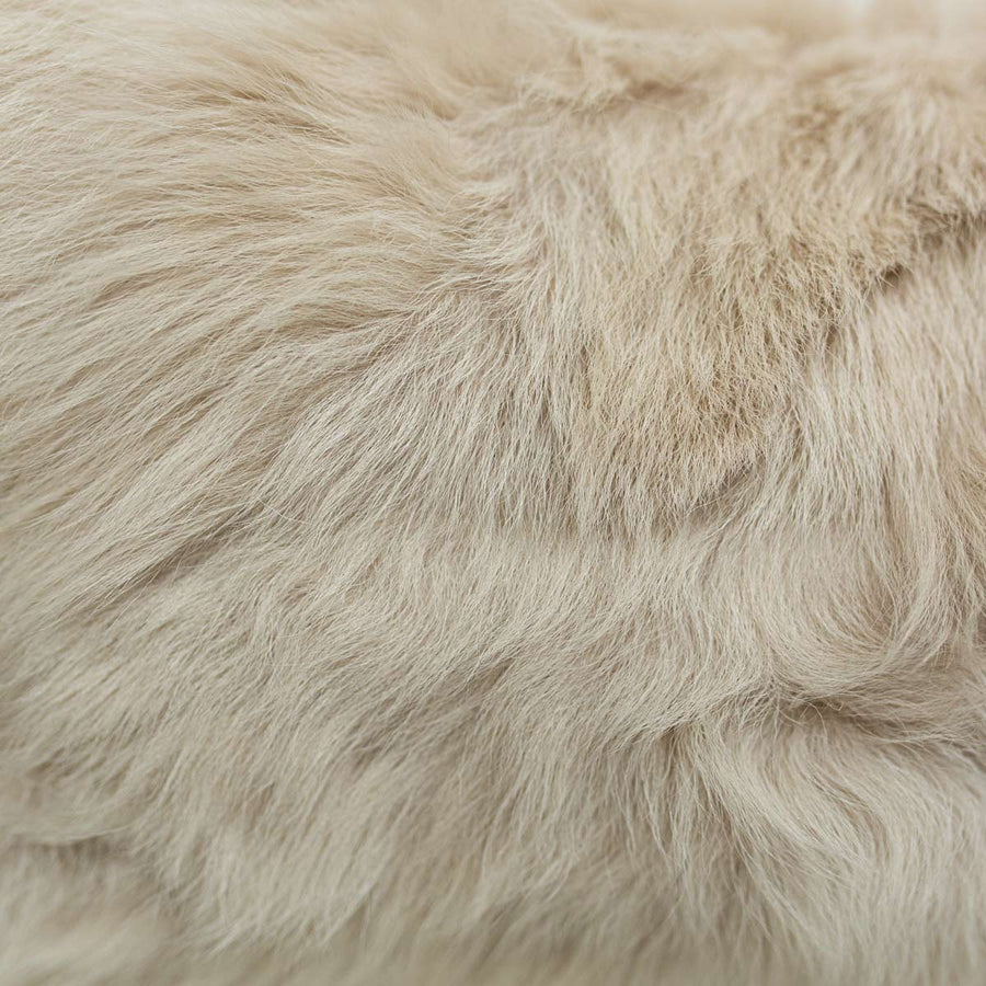 Toscana Real Sheep Fur Throw Lined with Cashmere Blend